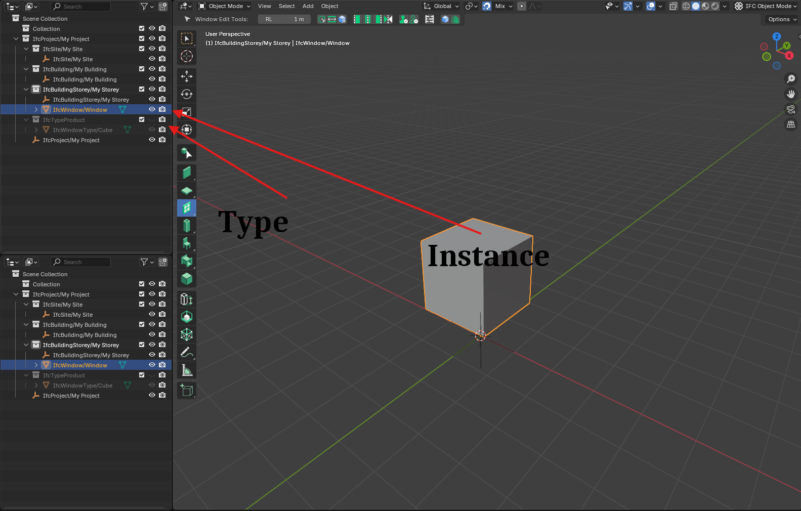Blender Bonsai edit IFC file — OSArch