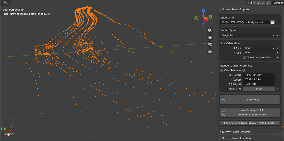 Using Blender for construction & survey workflows (points, terrain ...